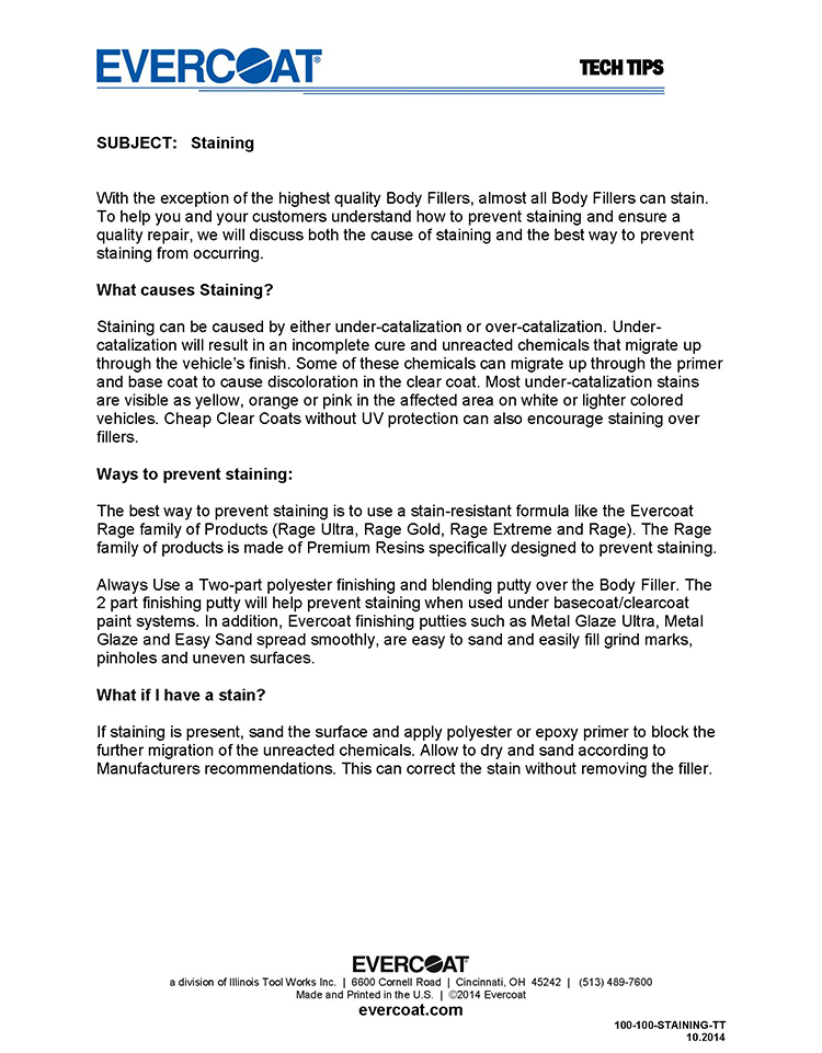 Technical Resources - ITW Evercoat