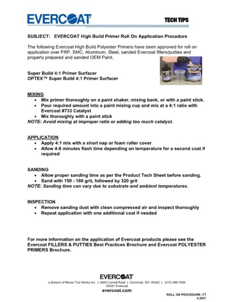 Technical Resources - ITW Evercoat