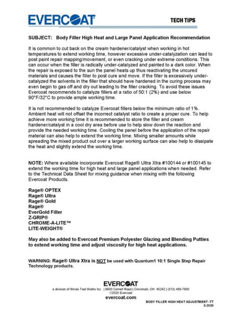 Technical Resources - ITW Evercoat