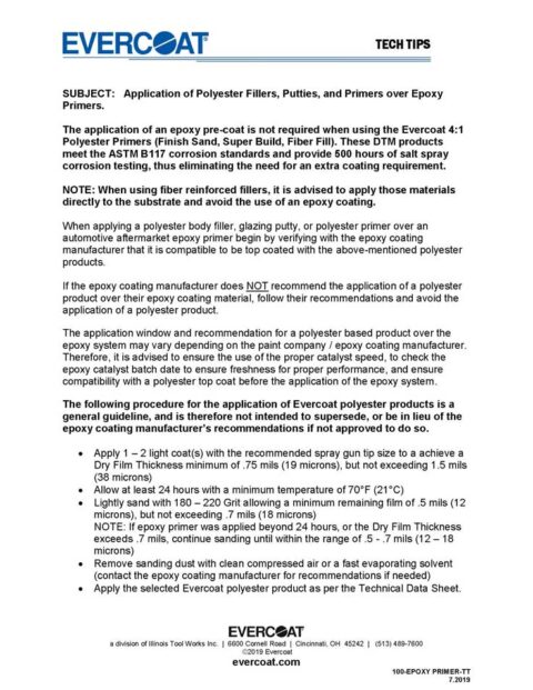 Technical Resources - ITW Evercoat